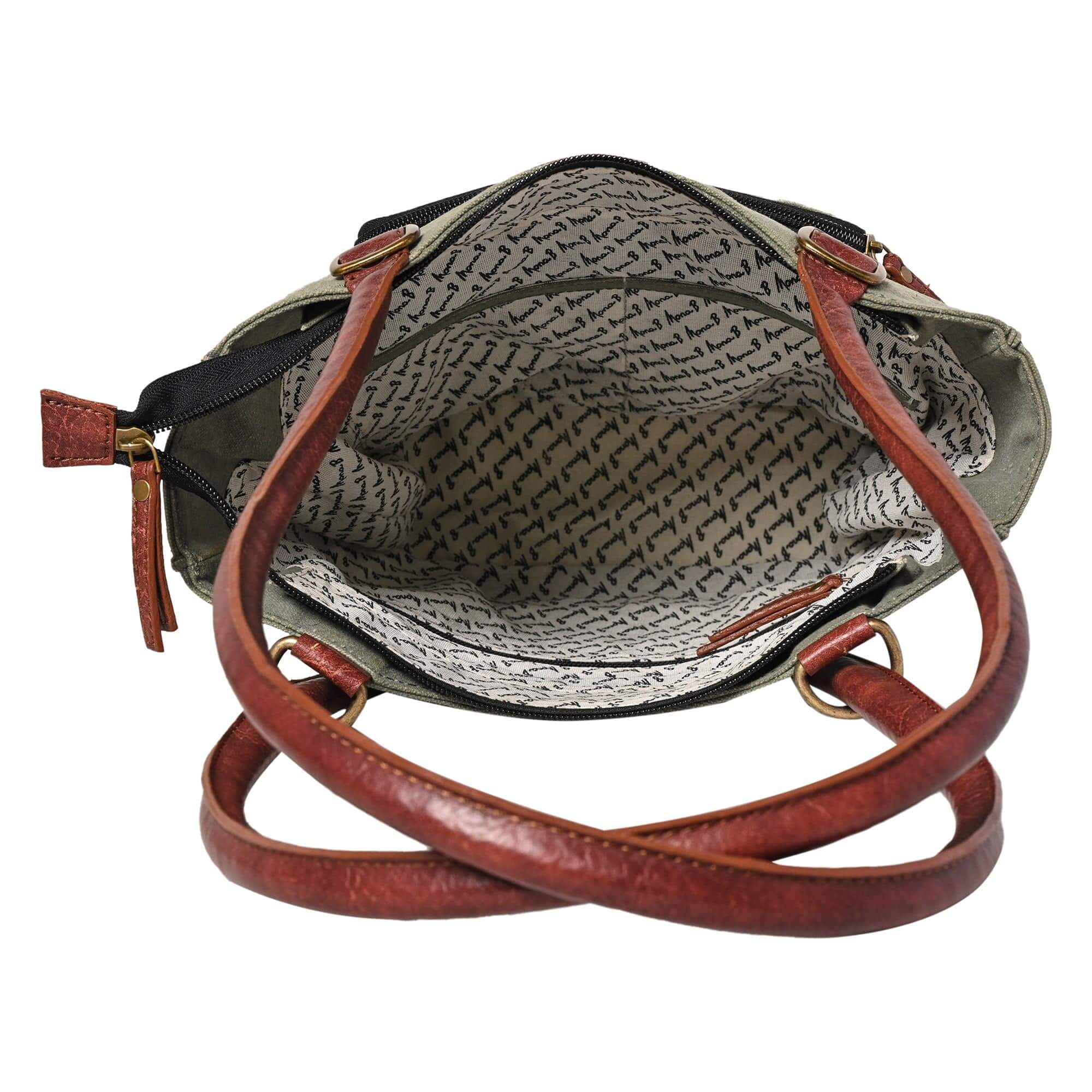 Mona B Two in One Convertible Tote: Agean - (M-2510) – Mona B India