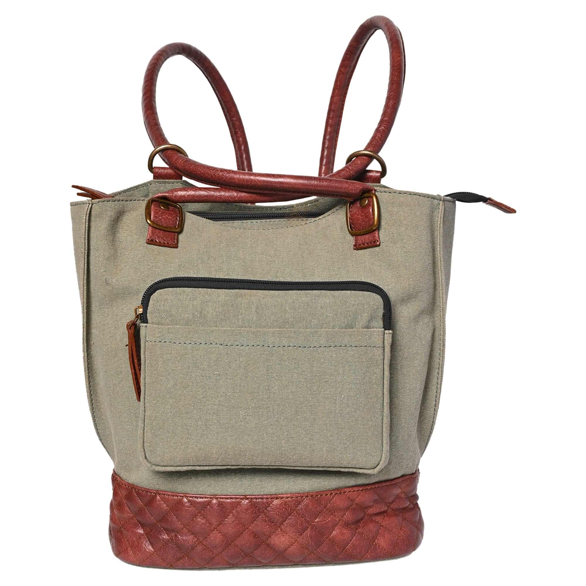 Mona B Two in One Convertible Tote: Agean - (M-2510) – Mona B India